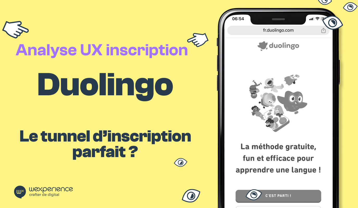 Analyse UX de Duolingo : le tunnel d’inscription - Wexperience